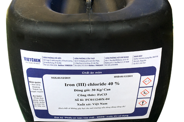 Iron III Chloride FeCl3 40%, Việt Nam, 30kg/can